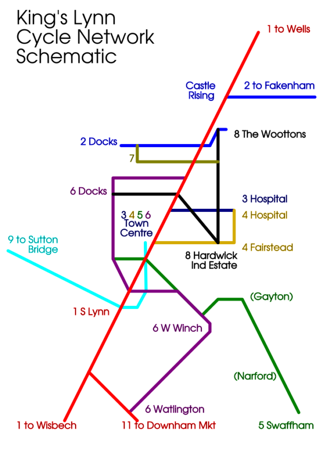 Tube-style Cycle Route Map | KLWNBUG - The Norfolk & Fens Cycling Campaign